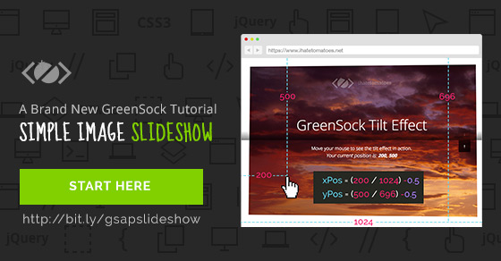 GreenSock Tutorial - How To Create A Simple Slideshow